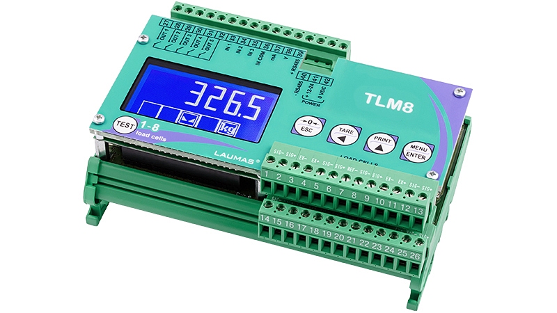 Analog multichannel weight transmitter Modbus RTU for PLC TLM8 | LAUMAS